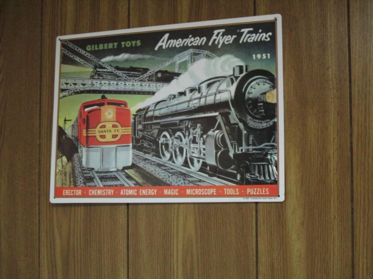 Gilbert Toys American Flyer Trains Metal Sign | EstateSales.org