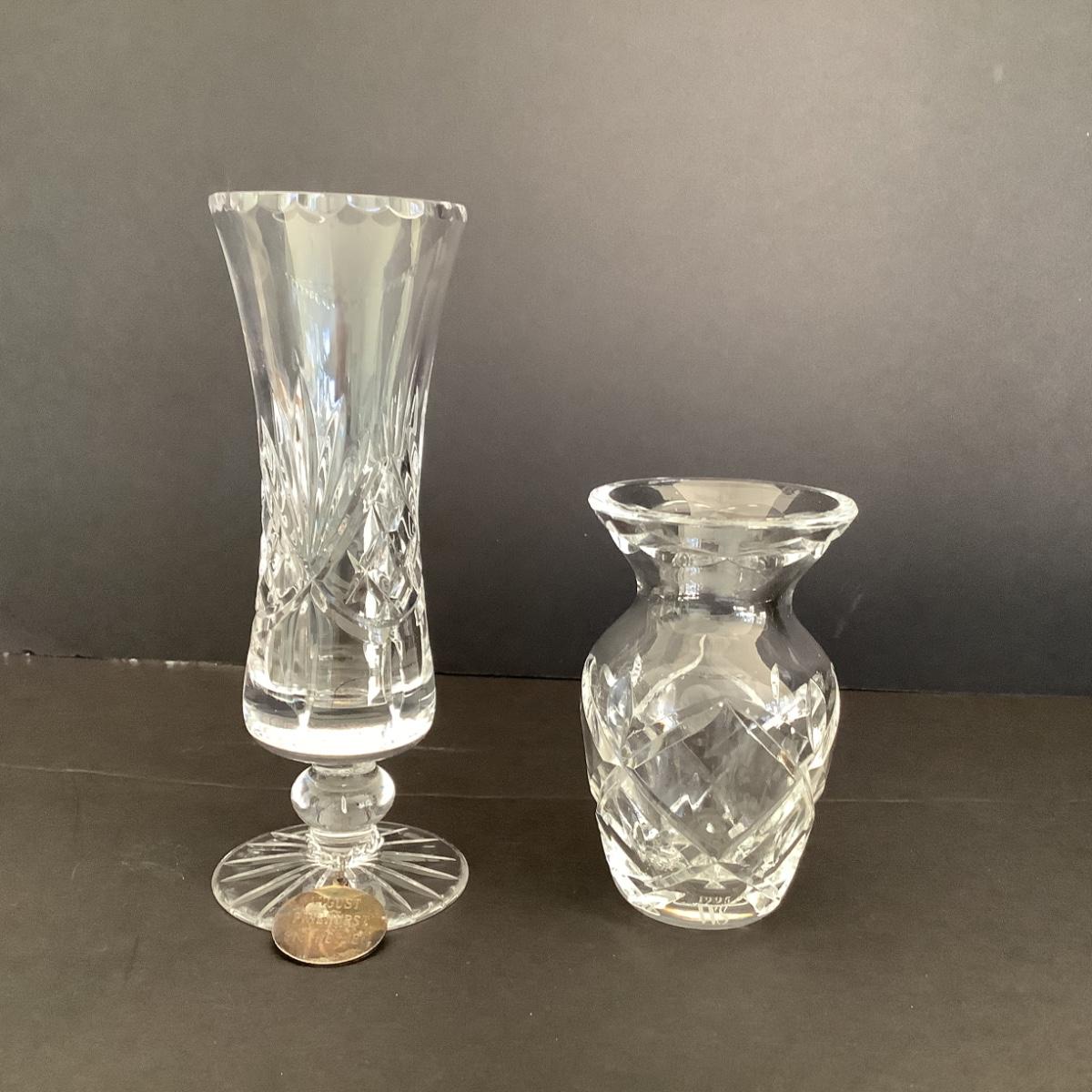 8232 Small Waterford Vase with Crystal Budvase | EstateSales.org