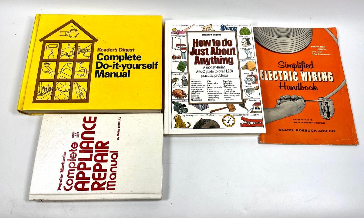 Lot of 4 How to Manuals Instruction Fix-It Books Appliances Electrical ...