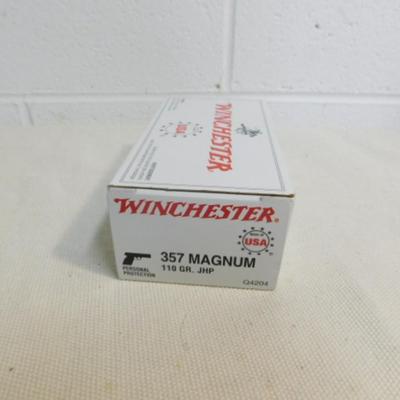 4 Boxes Winchester 357 Magnum 110 Grain JHP 50 Round Box | EstateSales.org