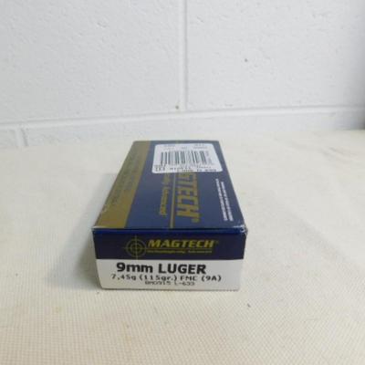 3 Boxes Magtech 9mm Luger 115 Grain FMC 50 Round Box | EstateSales.org
