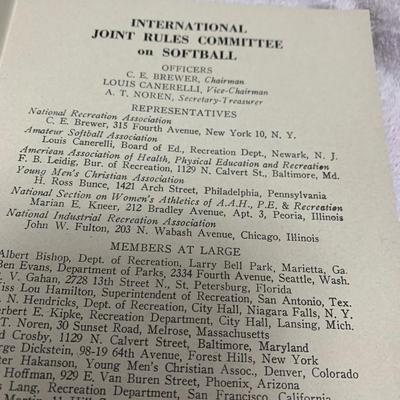 1955 Softball Rule Book Sporting Goods Stores Advert | EstateSales.org