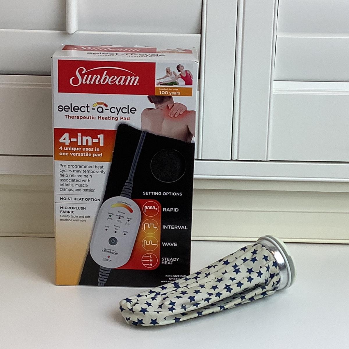 8683 New in Box SUNBEAM Select a cycle Heating Pad and Icepack ...
