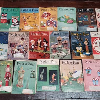 59: Vintage Large Lot of Pack o Fun Craft Magazines | EstateSales.org