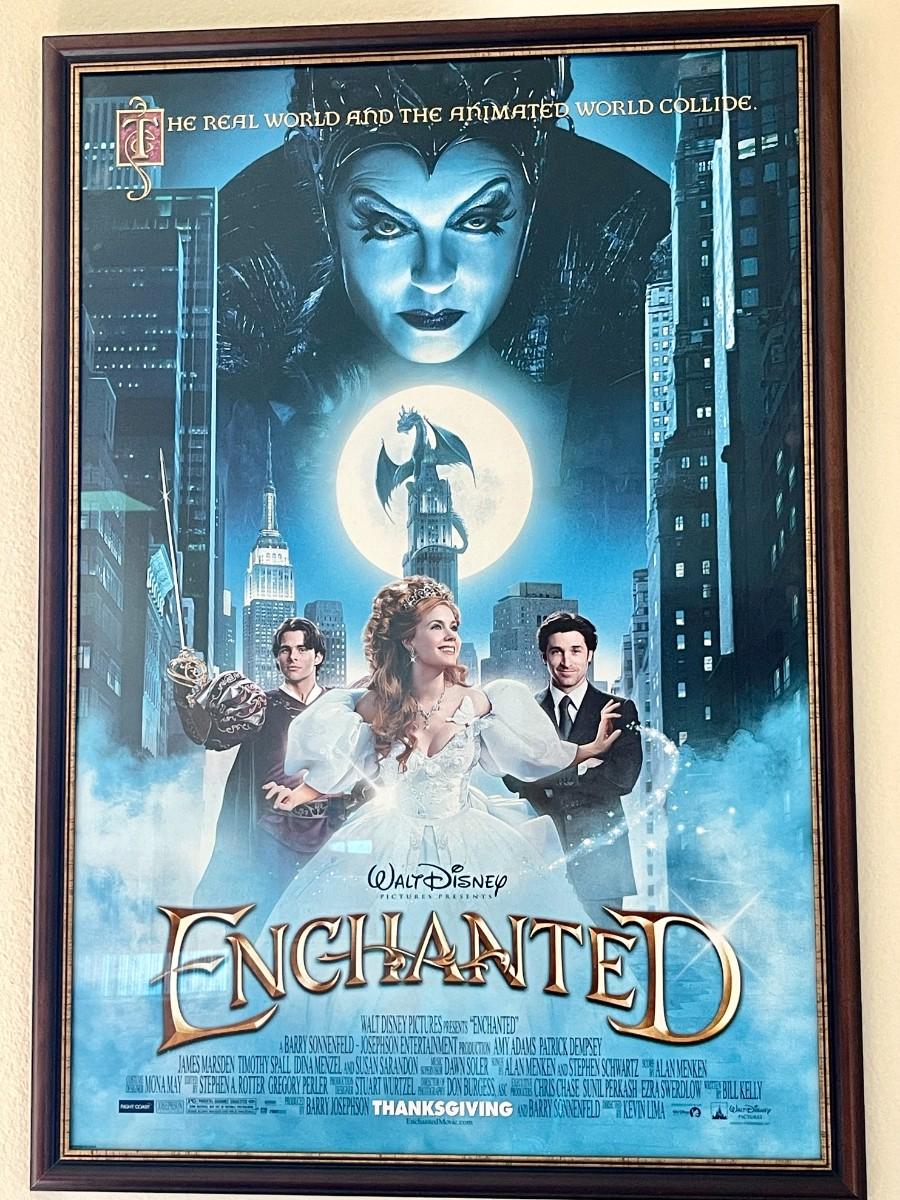LOT 6 FRAMED MOVIE POSTER WALT DISNEY'S ENCHANTED | EstateSales.org