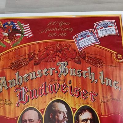 ANHEUSER BUSCH BUDWEISER POSTER | EstateSales.org