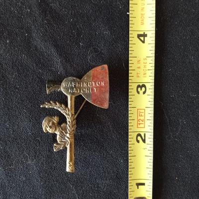 RARE ANTIQUE GEORGE WASHINGTON HATCHET LAPEL PIN | EstateSales.org