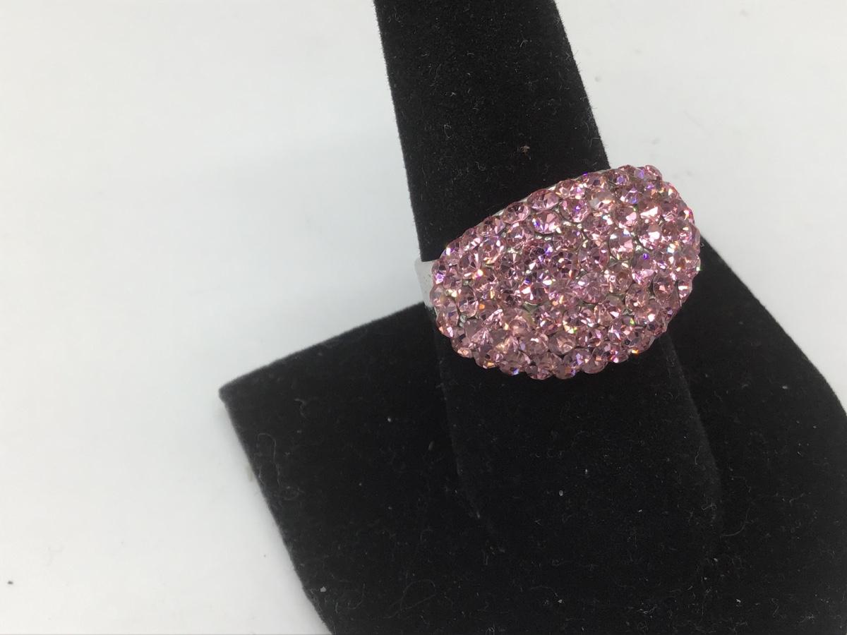 Adjustable Pink Rhinestone Ring | EstateSales.org