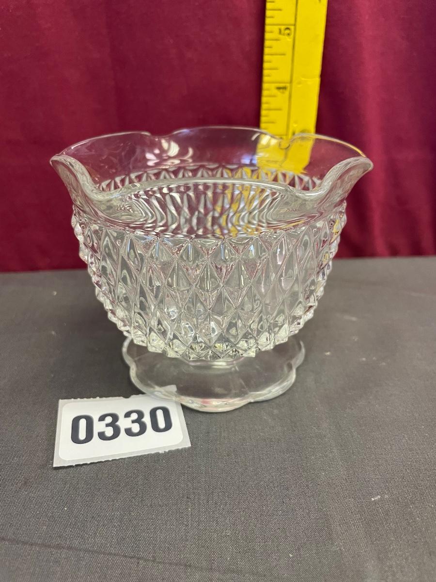 Indiana clear glass, diamond point | EstateSales.org
