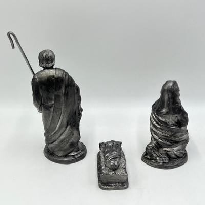 MICHAEL RICKER ~ Set Of Seven (7) ~ Holy Family Pewter Sculptures ...