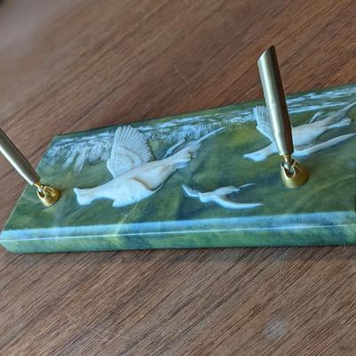 Vintage Flying Geese Pen Desk Holder | EstateSales.org