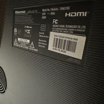 75” HISENSE 4K HDR SMART TV | EstateSales.org