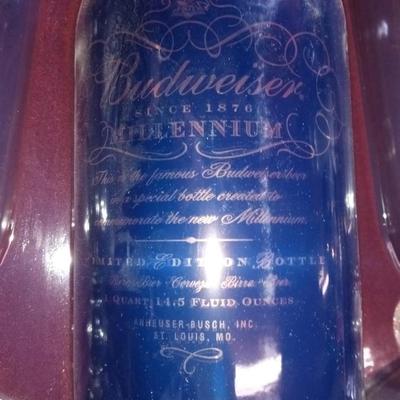 LIMITED EDITION BUDWEISER MILLENNIUM BEER AND GLASSES | EstateSales.org