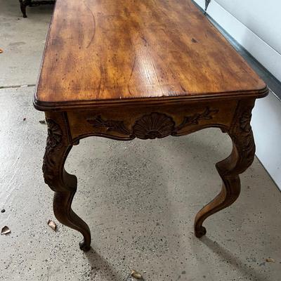 Oak Carved Wood Writing Desk, Italian Renaissance | EstateSales.org