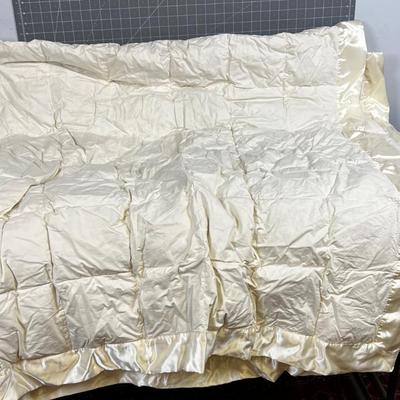 Queen Down Feather Blanket with Satin Edge | EstateSales.org