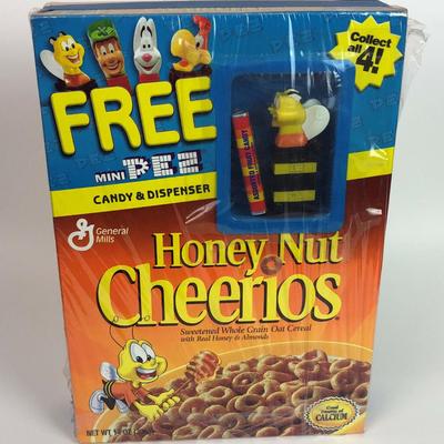 General Mills Honey Nut Cheerios Cereal Box w Mini Pez Bee ...