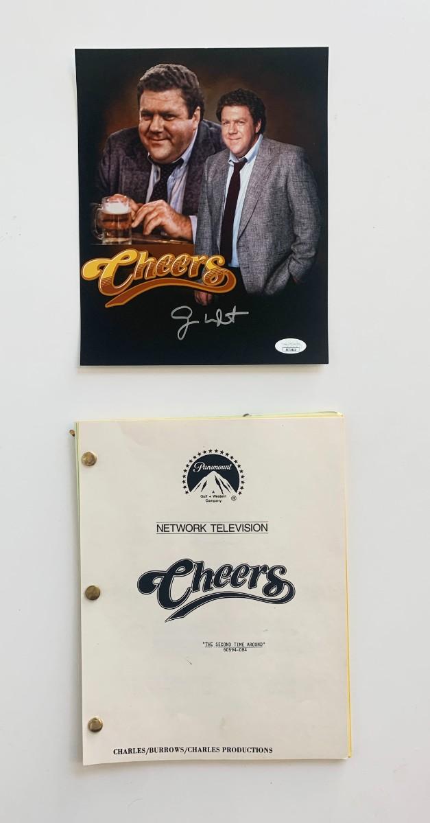 Cheers George Wendt signed photo & script | EstateSales.org
