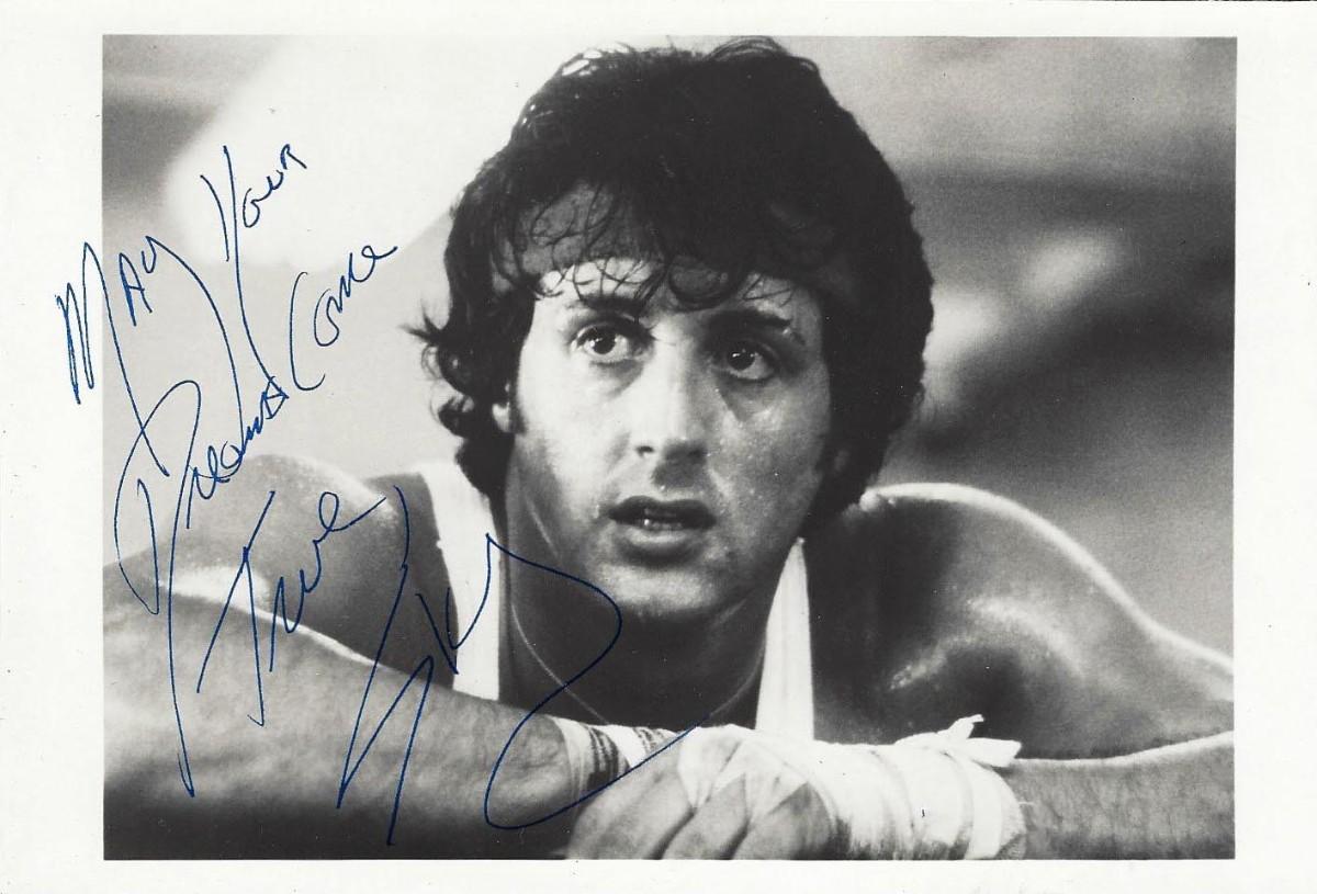 Rocky Sylvester Stallone signed movie photo | EstateSales.org