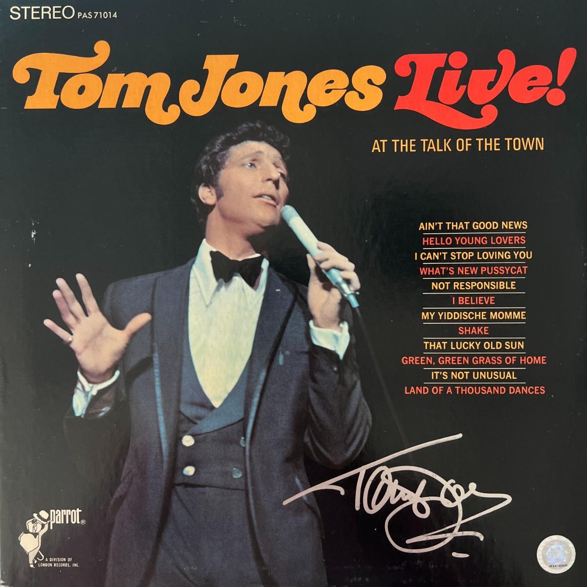 Tom Jones signed "Live! At the Talk of the Town" album | EstateSales.org