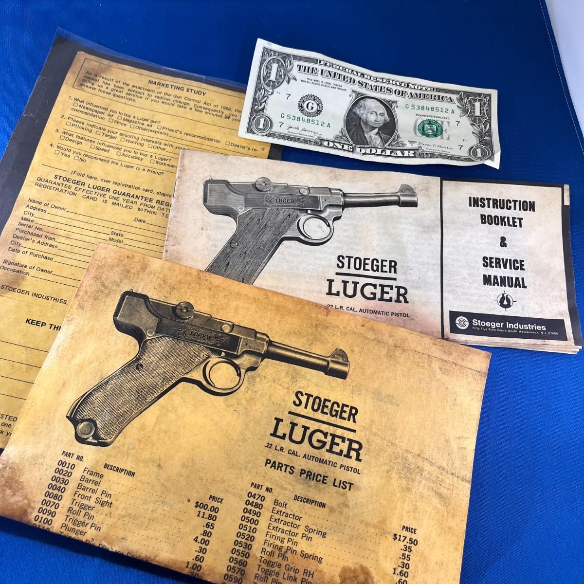 LUGER STOEGER .22 PISTOL EPHEMERA | EstateSales.org