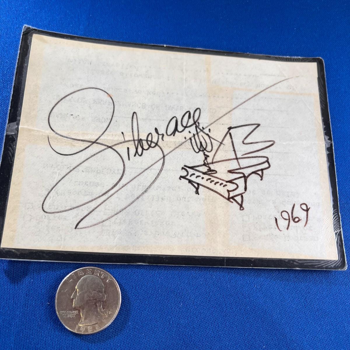 LIBERACE AUTOGRAPH 1969 | EstateSales.org