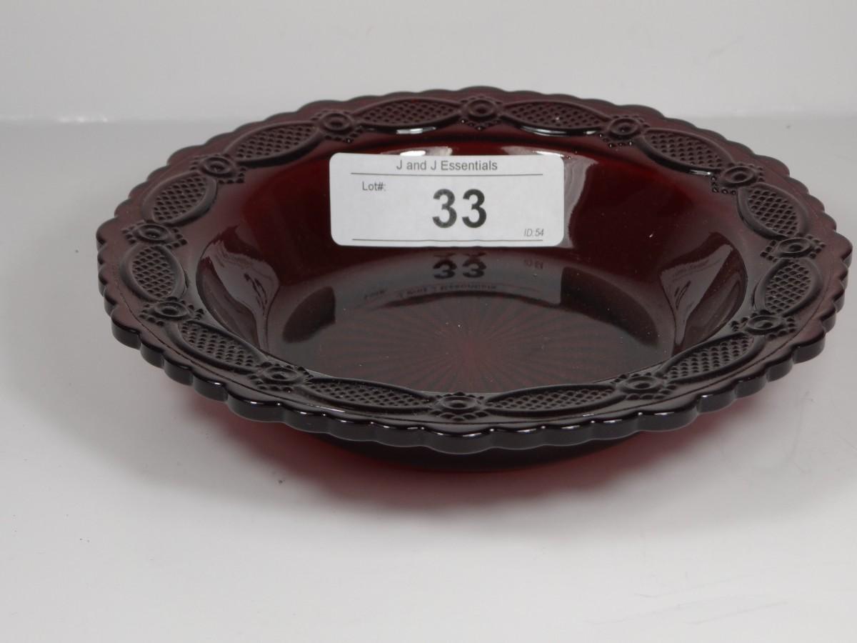 Avon Ruby Red Candy Dish | EstateSales.org