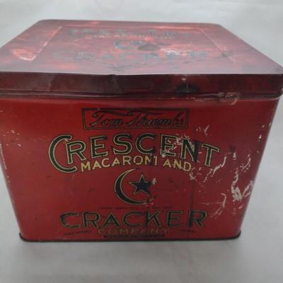 Vintage Tom Thumb's Crescent Macoroni and Cracker Company Tim Box ...