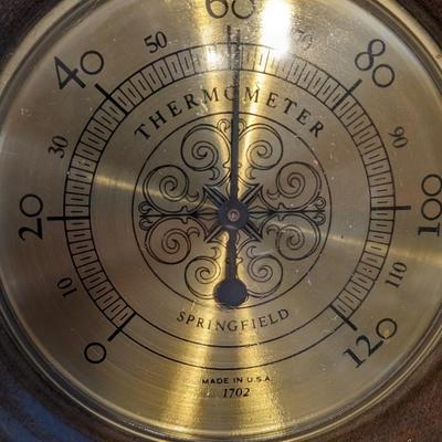 Vintage Springfield Thermometer Barometer Humidity Meter Plastic Faux ...