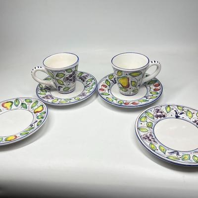 Williams Sonoma Ceramic Made in Italy Teacup and Saucer Set ...