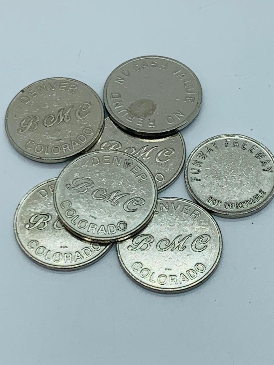 LOT 71R: Vintage Tokens: Cash Wash, BMC, Denver Colorado, Brass Freedom ...