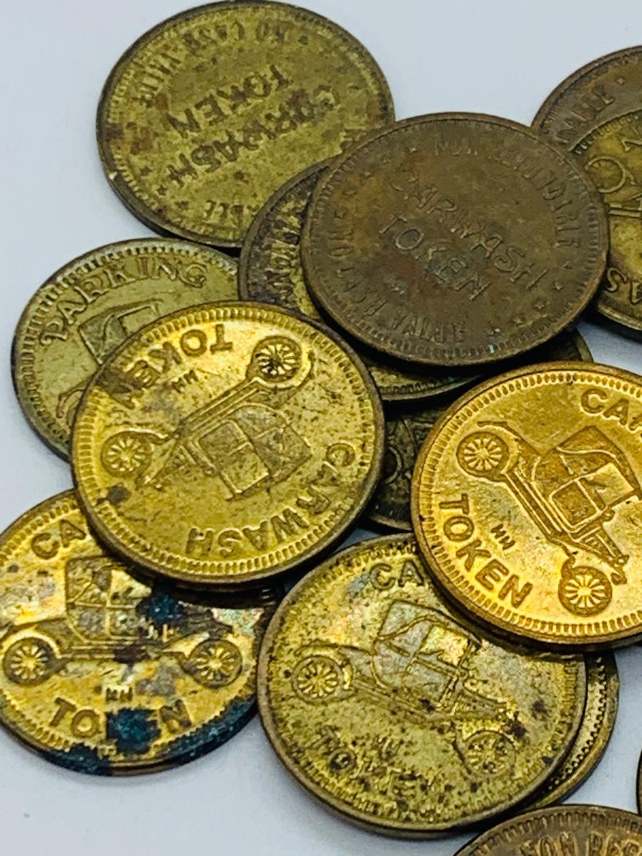 LOT 71R: Vintage Tokens: Cash Wash, BMC, Denver Colorado, Brass Freedom ...
