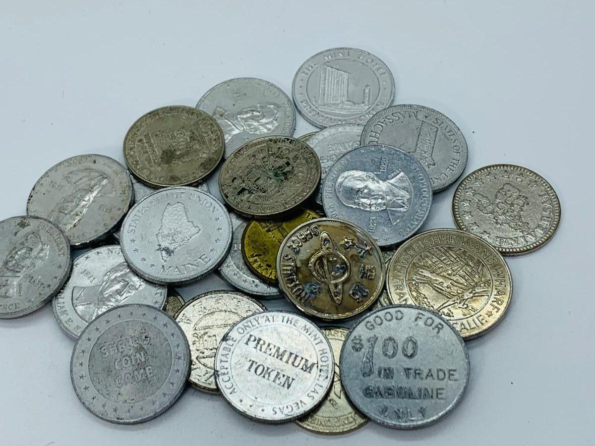 LOT 71R: Vintage Tokens: Cash Wash, BMC, Denver Colorado, Brass Freedom ...