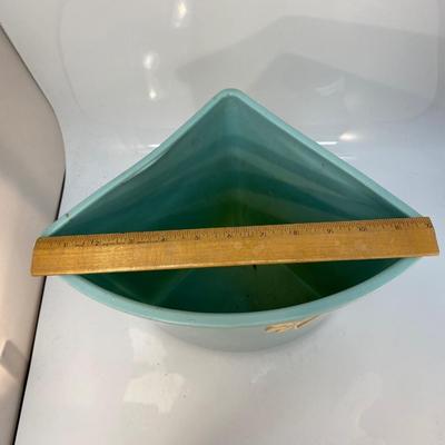 Vintage Pale Turquoise Blue Plastic Corner Fit Trash Waste Can ...