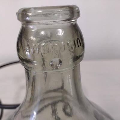 Ambrosio Glass Demijohn with Protective Basket includes Wrought Metal ...