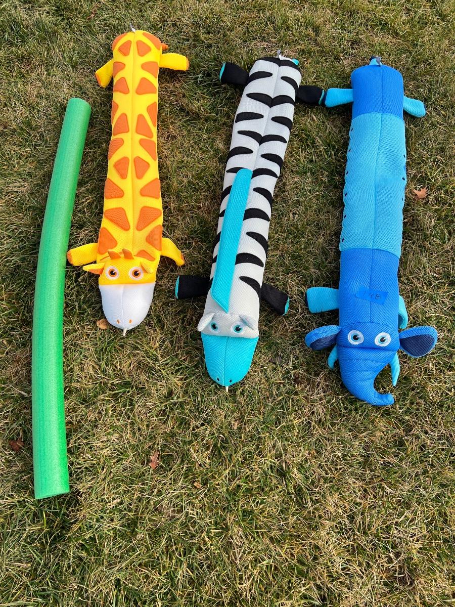 Lot of 4 Assorted Pool Toys: Noodle, Giraffe, Zebra, & Elephant ...