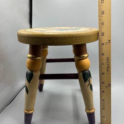 Hand Painted French Provincial Country Rustic Style Decorative Stool ...