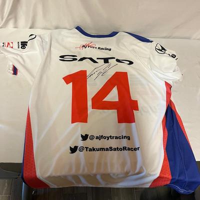 Autographed Takuma Sato Indy Car Shirt & Formula One Tickets & Lanyards ...