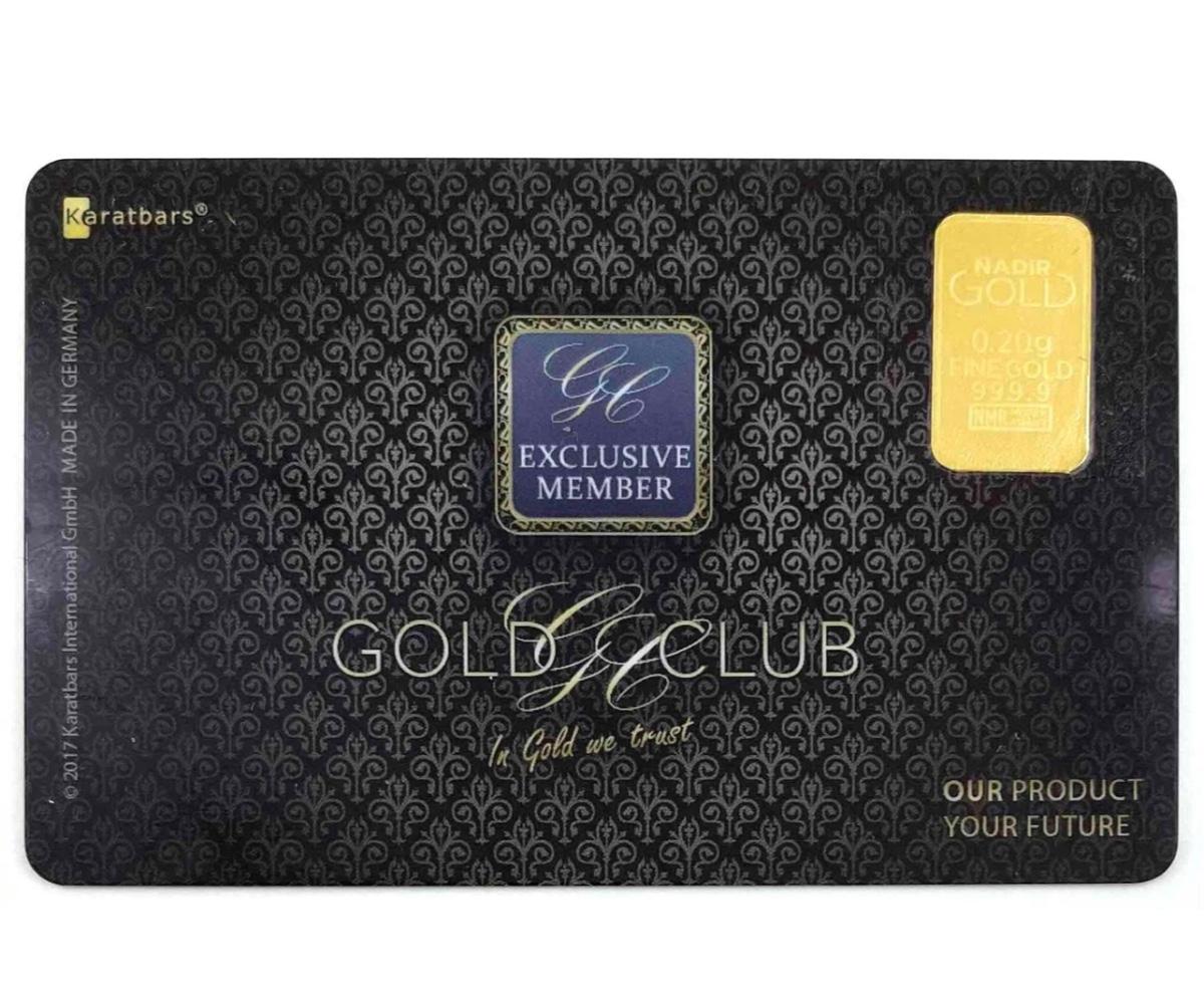 .999 Gold Bullion Gold Club Member Card | EstateSales.org
