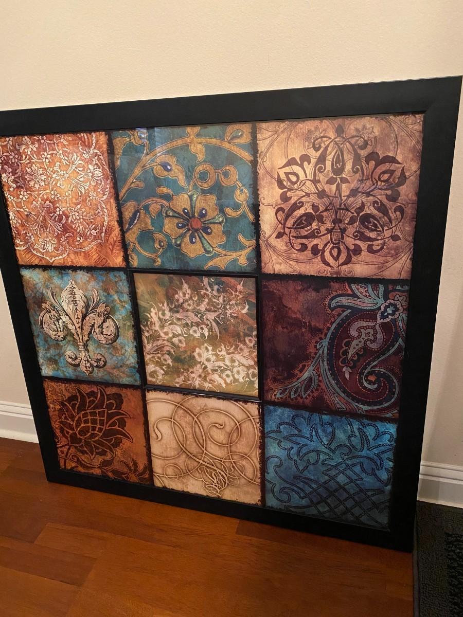 Large framed print, 9 panel designs | EstateSales.org