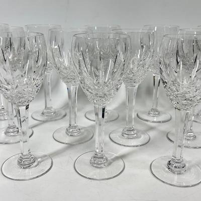 12 piece set of marquee by Waterford crystal wine glasses goblets 7.5 ...