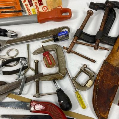 Mixed Lot of Vintage Used Hand Tools Screwdrivers Pliers Clamps Saws ...