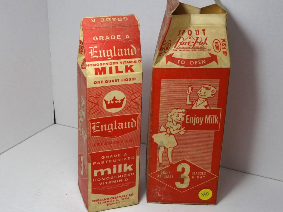 ENGLAND MILK PAPER CONTAINERS | EstateSales.org