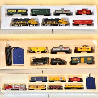 LIFE-LIKE TRAINS ~ Set Of Three (3) Trains & Three (3) Packs of Tracks ...