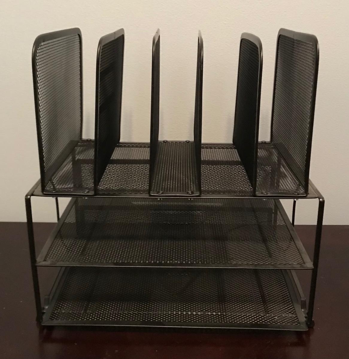 Mesh wire desk organizer | EstateSales.org