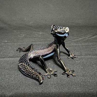 HANDSOME- SCOTT BISSON -SIGNED ART GLASS GECKO | EstateSales.org
