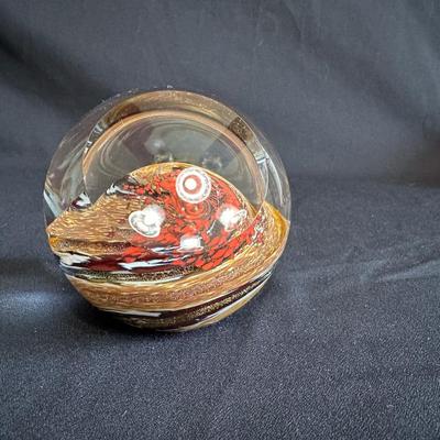 GLASS EYE STUDIOS - JUPITER -ART GLASS PAPERWEIGHT | EstateSales.org