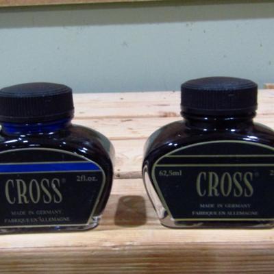 Two Bottles of Cross Pen Ink- 2 Oz Each- One Blue, One Black ...