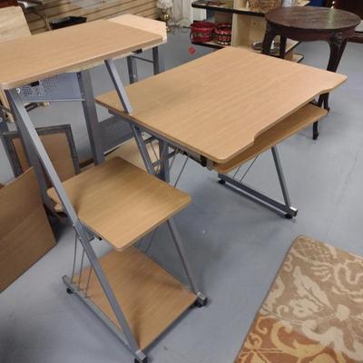 Metal Frame Home or Office Computer Desk with Tower Storage ...