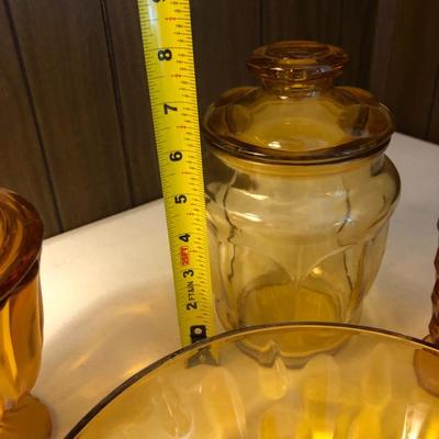 MCM Amber Glass Assortment | EstateSales.org