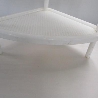 Pair Of Plastic Corner Shelves | EstateSales.org